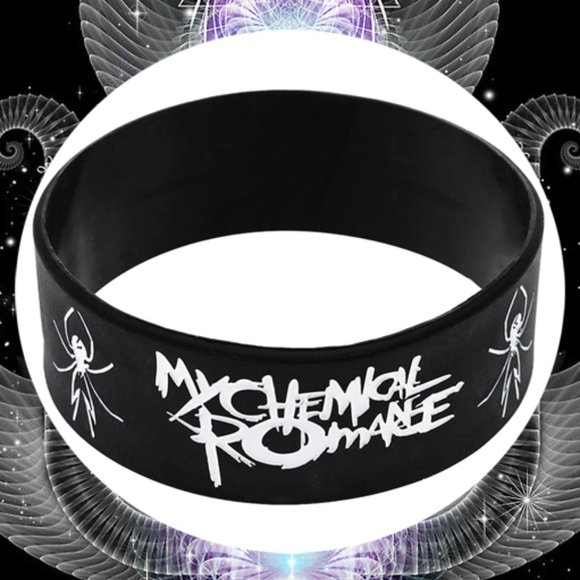 Jewelry | Debossed Wrist Band My Chemical Romance Bracelet Mcr Band ...